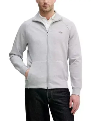Lacoste Logo-patch Zip-up Sweater - Grey
