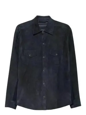 Eleventy Chest-pocket Overshirt - Blue