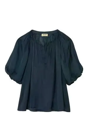 Zadig&Voltaire Teko Satin Blouse - Blue