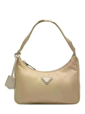 Prada Mini Tessuto Re-edition 2000 Shoulder Bag - Neutrals