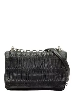 Prada Nappa Gaufre Shoulder Bag - Black