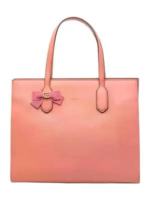 Gucci Gg Marmont Calfskin Ribbon Tote Bag - Pink