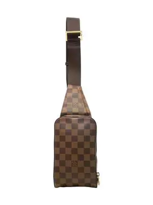 LOUIS VUITTON Damier Ebene Geronimos Crossbody Bag - Brown
