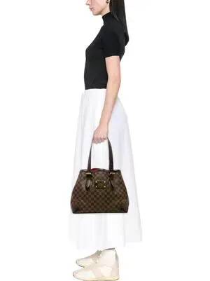LOUIS VUITTON Damier Ebene Hampstead Mm Tote Bag - Brown