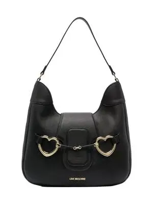 Moschino Heart-bit Shoulder Bag - Black