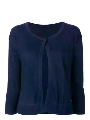 SOTTOMETTIMI Merino Wool One Button Cardigan - Blue