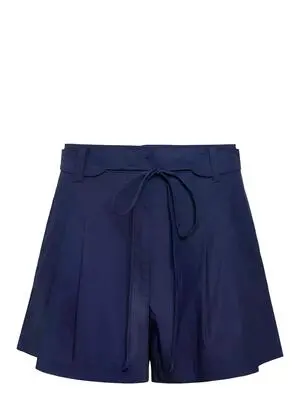 MARIE OLIVER Lander Pleated Shorts - Blue
