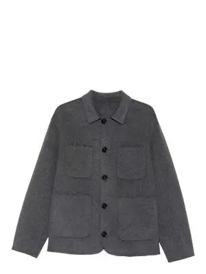 GIORGIO BRATO Button-up Patch-pocket Jacket - Grey