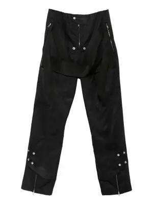 Rick Owens Mega Strapped Moto Trousers With Zip Details - Black