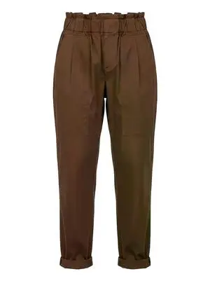Black Label Elasticated Waist Cargo Pants - Brown