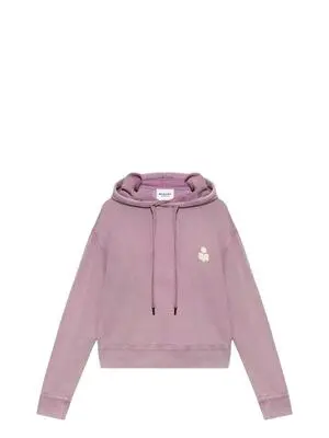 MARANT ETOILE Salmy Logo Drawstring Hoodie - Purple