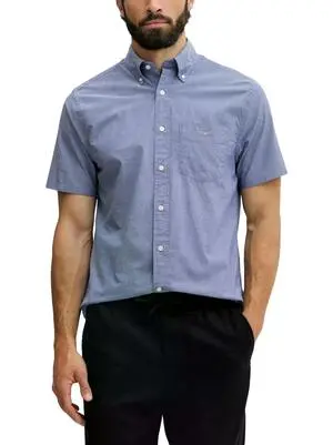 Gant Button-down Short-sleeve Shirt - Blue