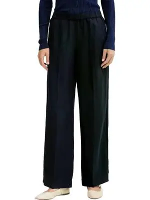 Gant Elasticated-waist Palazzo Pants - Blue