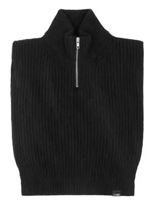 MAISON MARGIELA Ribbed Wool Sweater Vest - Black