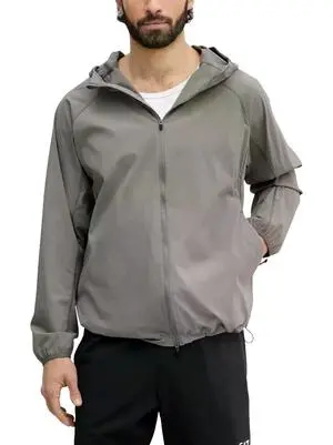 EA7 Logo-patch Hooded Jacket - Grey