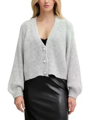HAVEONE Long Sleeved V-neck Cardigan - Grey