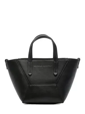Brunello Cucinelli Paneled Logo Tote Bag - Black