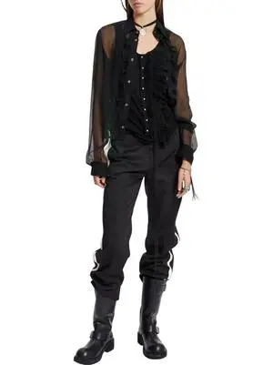 ANN DEMEULEMEESTER Rase Serafino Ribbed Knit Tank Top - Black