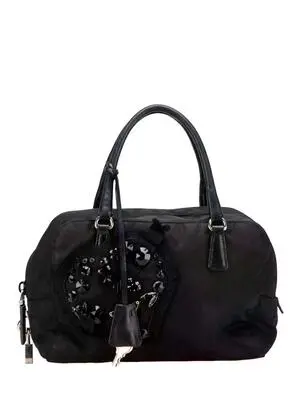 Prada Tessuto Evening Heart Handbag - Black