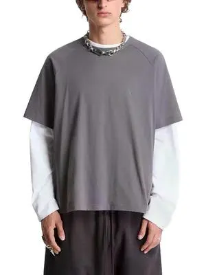 Y3 Boxy Raglan-sleeve T-shirt - Grey