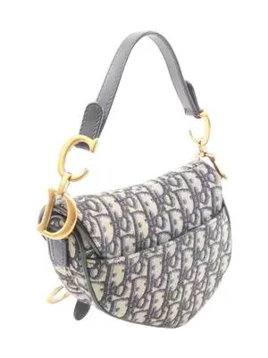 Dior Oblique Jacquard Saddle Mini Tote Bag - Neutrals