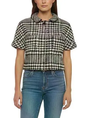 RED VALENTINO Red Valentino Vintage Houndstooth Patterned Cropped Jacket