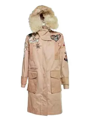Valentino Garavani Tattoo Bead-embroidered Parka - Pink