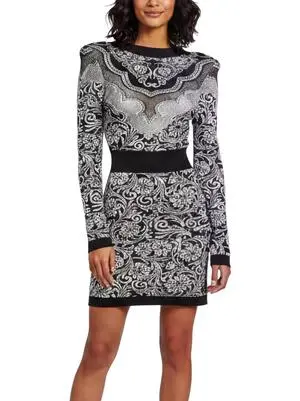 Balmain Long-sleeves Mini Dress - Blue