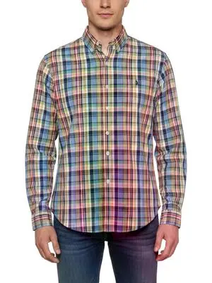 Polo Ralph Lauren Plaid-pattern Button-down Shirt - Blue