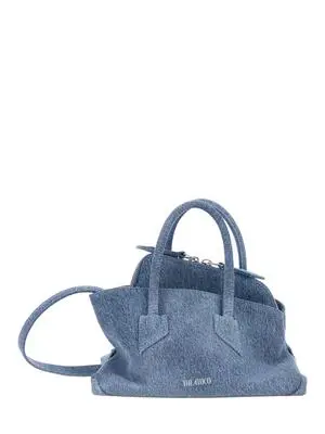 Attico Denim Effect Logo Print Tote Bag - Blue