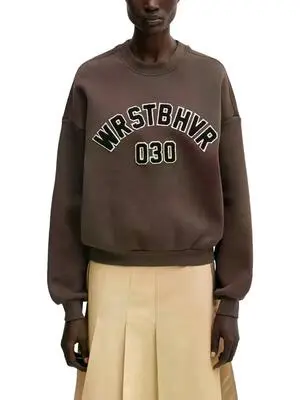 WRSTBHVR Matteo Logo-patch Sweatshirt - Brown