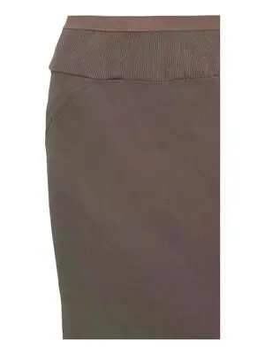 Rick Owens Bias Ribbed Waist Midi Skirt - Brown