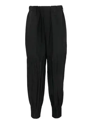 Issey Miyake S Pleated Texture Trousers - Black