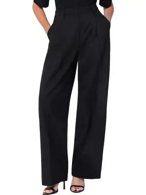 THELATEST Pleated Wide-leg Trousers - Black