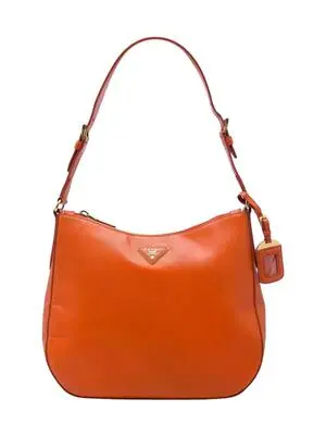 Prada Saffiano Lux Shoulder Bag - Orange