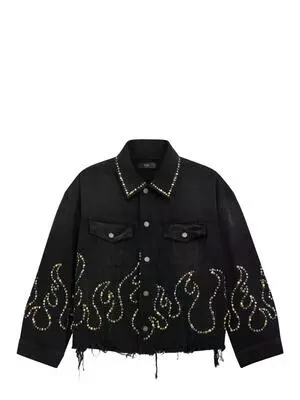 Amiri Stud-embellished Denim Jacket - Black