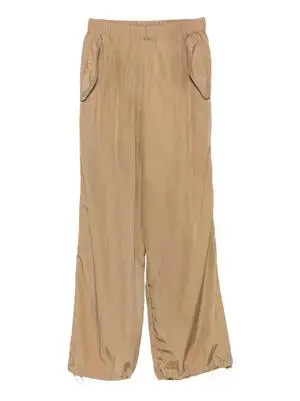A.M.G. Drawstring Waist Gathered-cuff Trousers - Neutrals