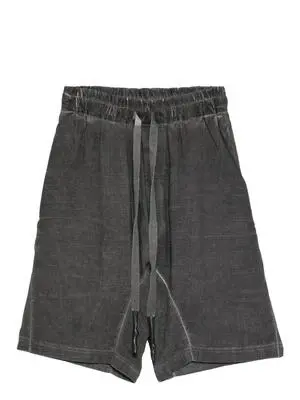 ISAAC SELLAM EXPERIENCE Textured Drawstring Shorts - Grey