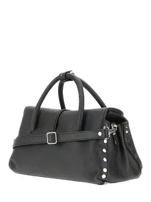 ZANELLATO Zanellato Small Grain Leather Tote Bag Black