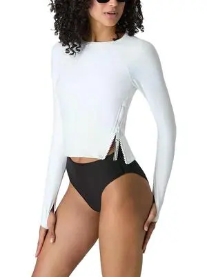 WATSKIN Sasha Side-zip T-shirt - White