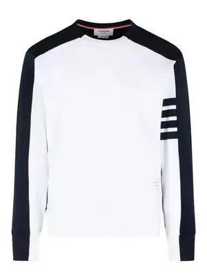 Thom Browne 4-bar Colour-block Sweater - Blue