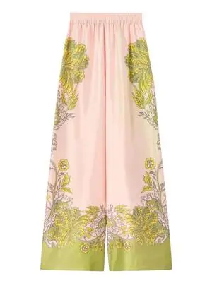 La DoubleJ Floral Print Palazzo Pants - Pink