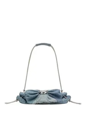 DIESEL® Diesel Crystal Embellished Shoulder Bag Blue