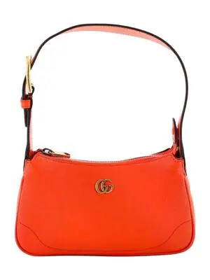 Gucci Aphrodite Leather Mini Shoulder Bag - Orange