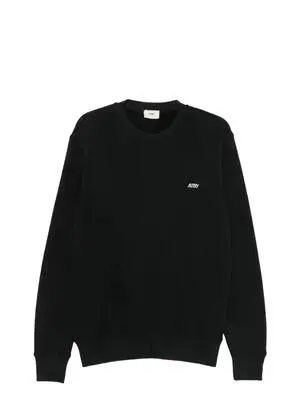 AUTRY Embroidered Cotton Sweatshirt - Black