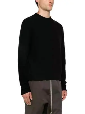Rick Owens Ribbed Trim Sweater - Black