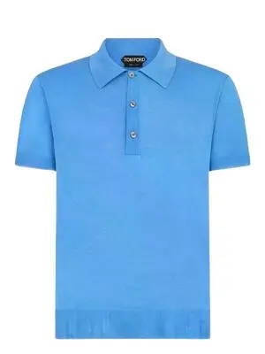 TOM FORD Short-sleeve Polo Shirt - Blue