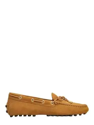 TOD'S Suede Gommino Loafers - Brown