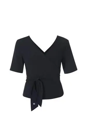 SWEATY BETTY Sweaty Betty Wrap Tie-Waist Top