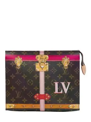 LOUIS VUITTON 2018 Monogram Summer Trunks Toiletry Pouch 26 Clutch Bag - Brown